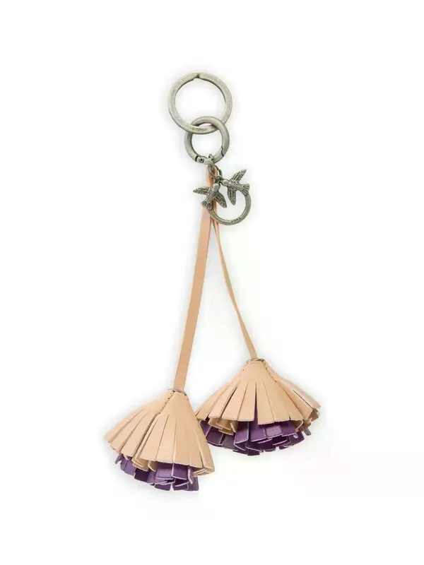 Pinko Tassel Charm Keyring - Neutrals