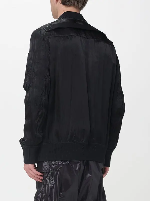 Rick Owens Cupro And Virgin Wool Bomber Jacket - Black