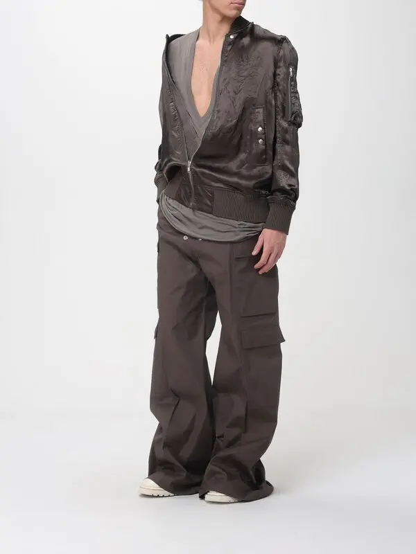 Rick Owens Cupro And Virgin Wool Bomber Jacket - Brown