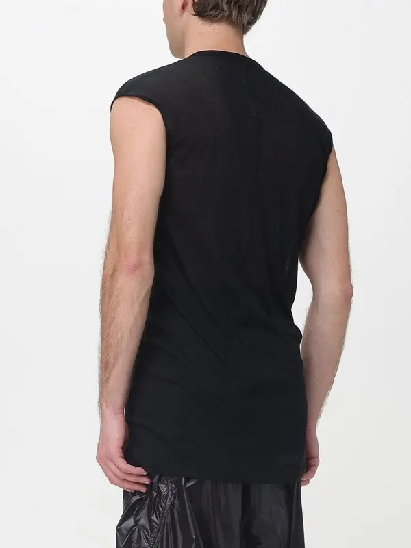 Rick Owens V-neck Cotton T-shirt - Black