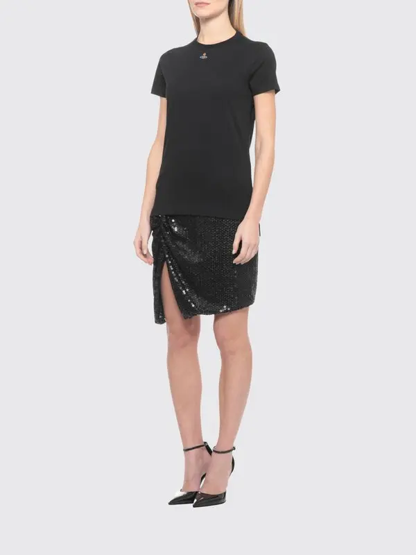VIVIENNE WESTWOOD Orb Logo Cotton T-shirt - Black