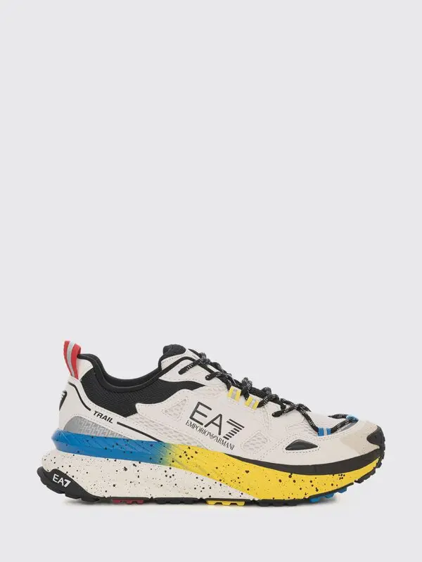 EA7 Mesh And Rubber Sneakers - White 1