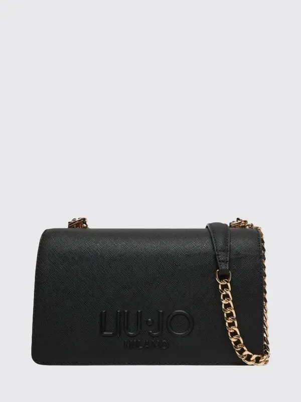 Liu Jo Saffiano Faux Leather Mini Bag With Chain Strap - Black