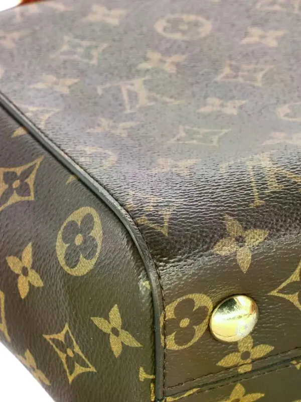 LOUIS VUITTON Cluny Bb Satchel Monogram Canvas Top Handle Bag - Brown