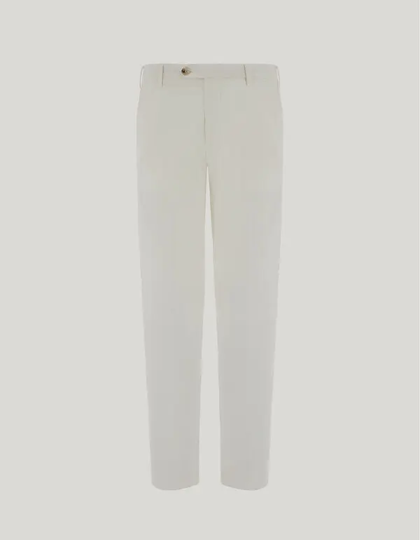 Canali Regular Fit Chino Pants In Cotton And Silk Gabardine