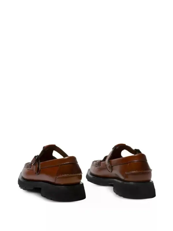 Hereu T-bar Tread Sole Loafers - Brown