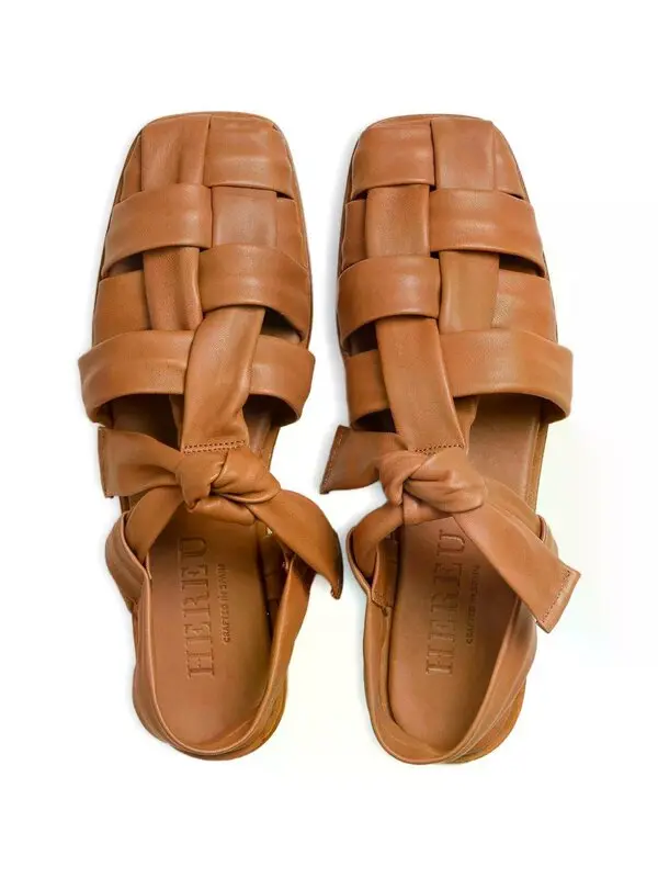 Hereu T-bar Sandals - Brown