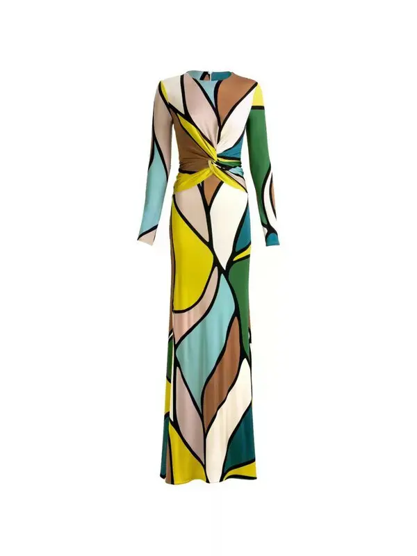 Silvia Tcherassi Lucian Printed Maxi Dress - Neutrals