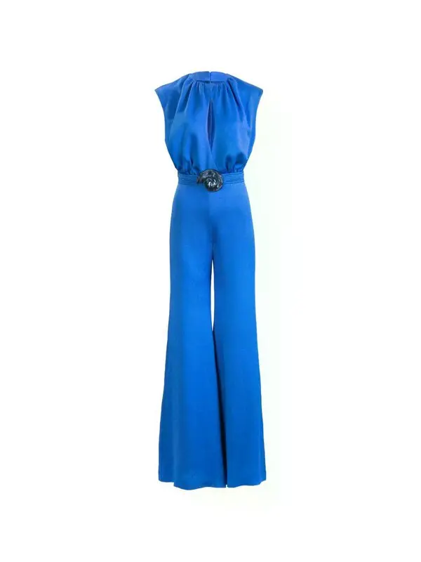 Silvia Tcherassi Belted Jumpsuit - Blue