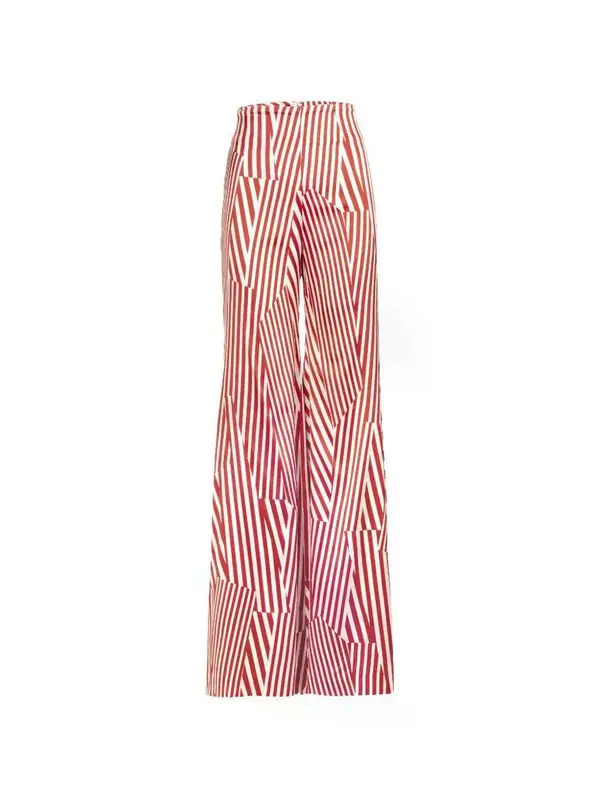Silvia Tcherassi Andie Striped Trousers - Red