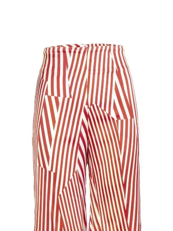 Silvia Tcherassi Andie Striped Trousers - Red