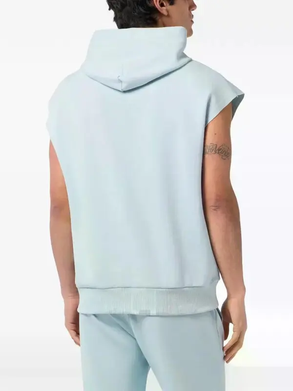PLEIN SPORT Sleeveless Hoodie - Blue