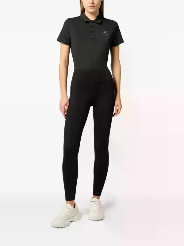 PLEIN SPORT Reflective Logo-print Leggings