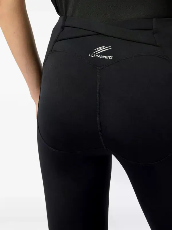 PLEIN SPORT Reflective Logo-print Leggings