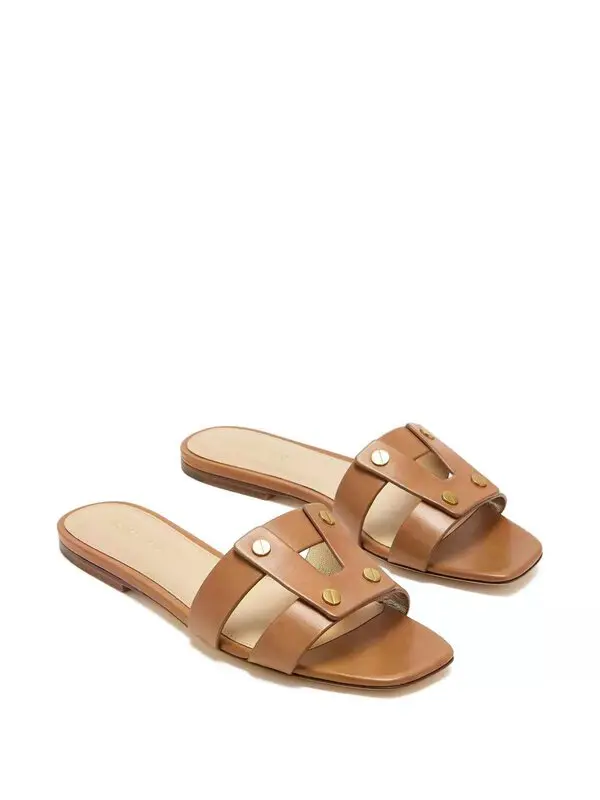 Veronica Beard Via Slide Sandals - Brown