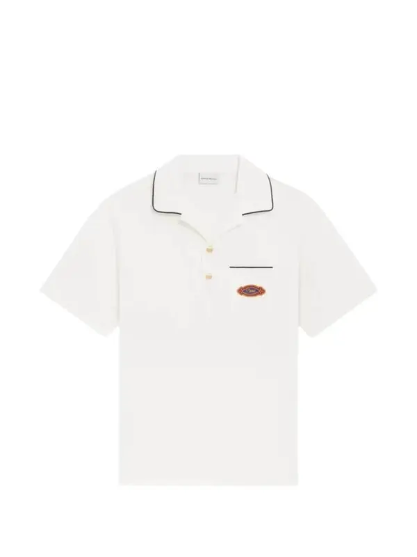 Drole De Monsieur Trim-pocket Polo Shirt - White