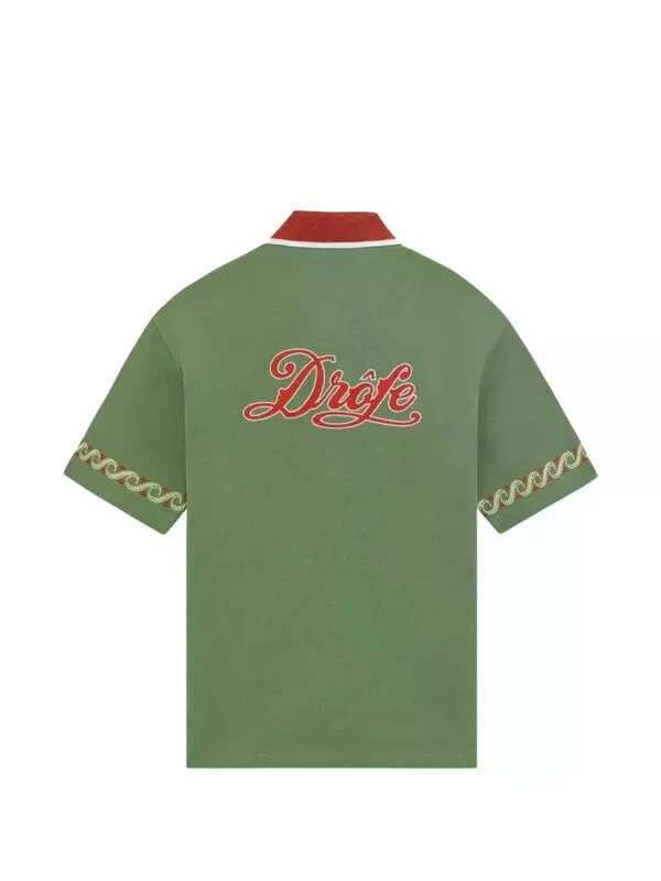Drole De Monsieur Logo-embroidered Shirt - Green