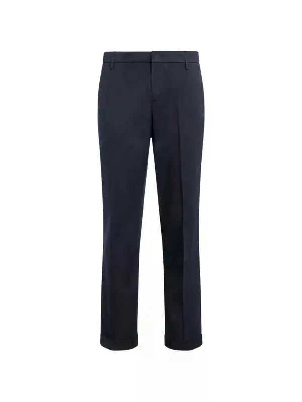 DONDUP Turned-up Cuffs Trousers - Blue