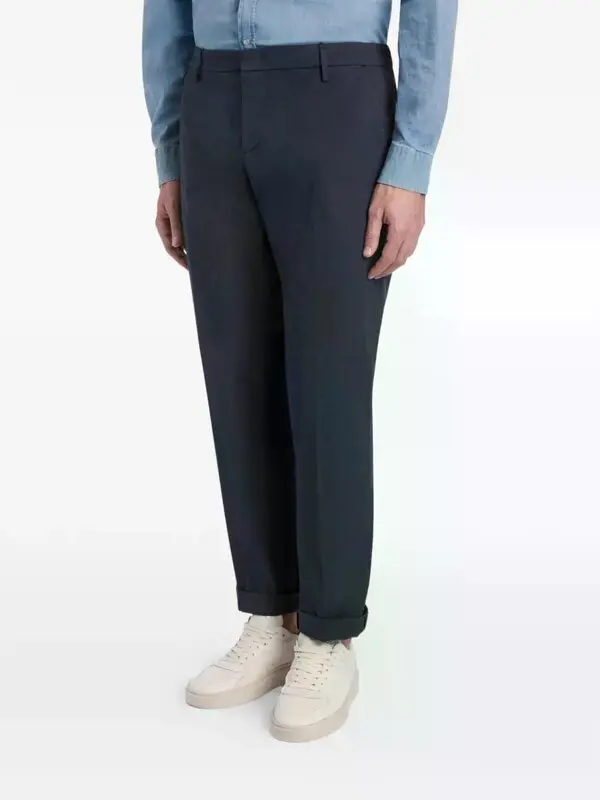 DONDUP Turned-up Cuffs Trousers - Blue