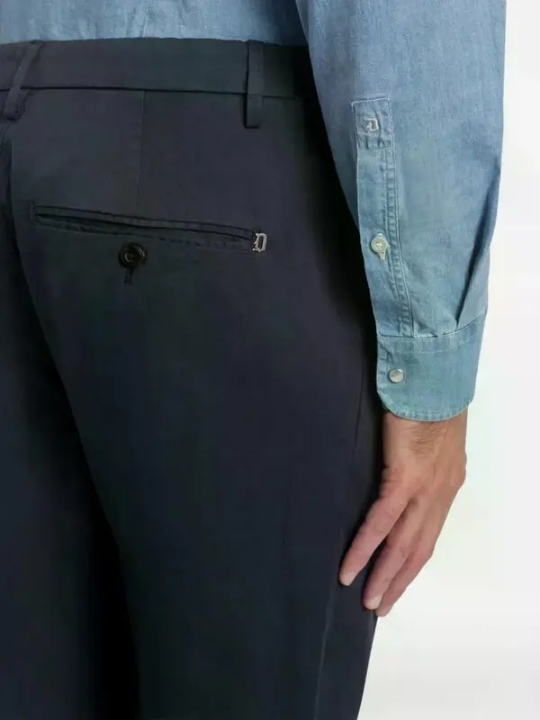 DONDUP Turned-up Cuffs Trousers - Blue