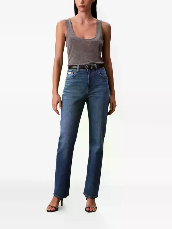 Calvin Klein Logo-patch Straight Leg Jeans