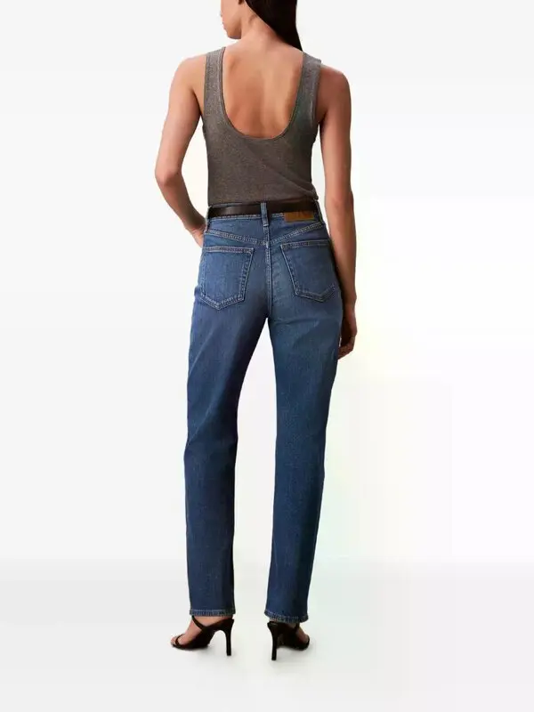 Calvin Klein Logo-patch Straight Leg Jeans