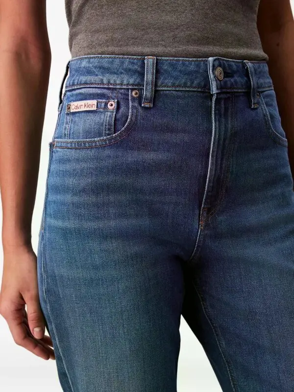 Calvin Klein Logo-patch Straight Leg Jeans