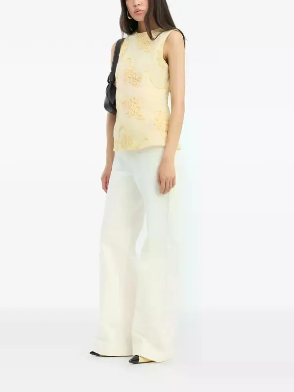 ROTATE BY BIRGER CHRISTENSEN Floral Sleeveless Top - Yellow