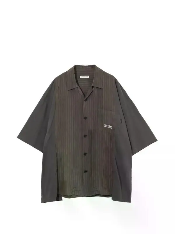 Undercover Striped Short-sleeves Shirt - Brown