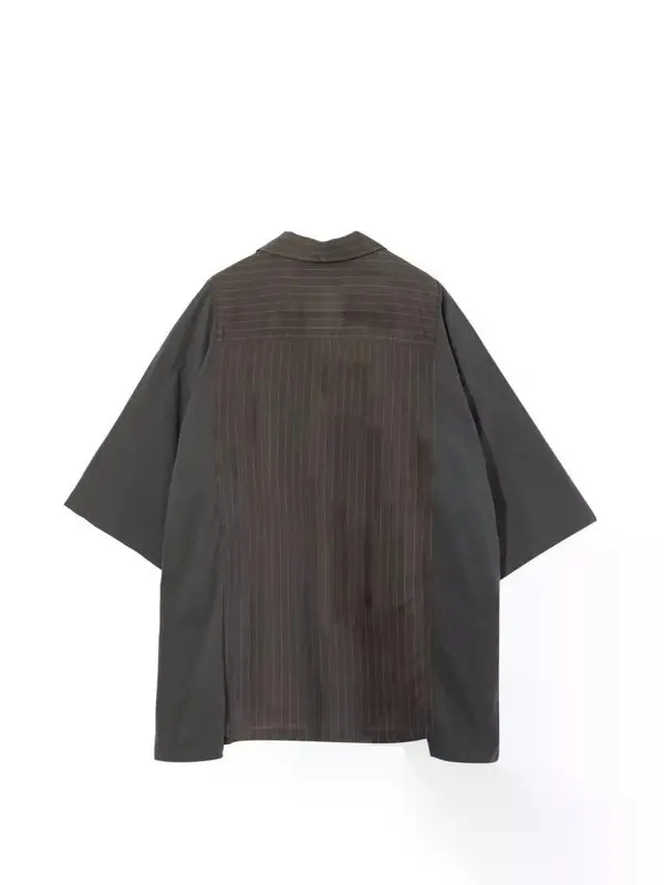Undercover Striped Short-sleeves Shirt - Brown