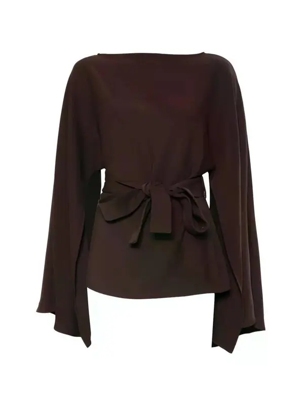 P.a.r.o.s.h Tie-waist Blouse - Brown