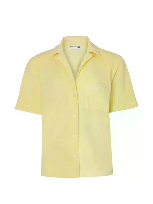 Hunza G Towelling Resort Shirt - Yellow