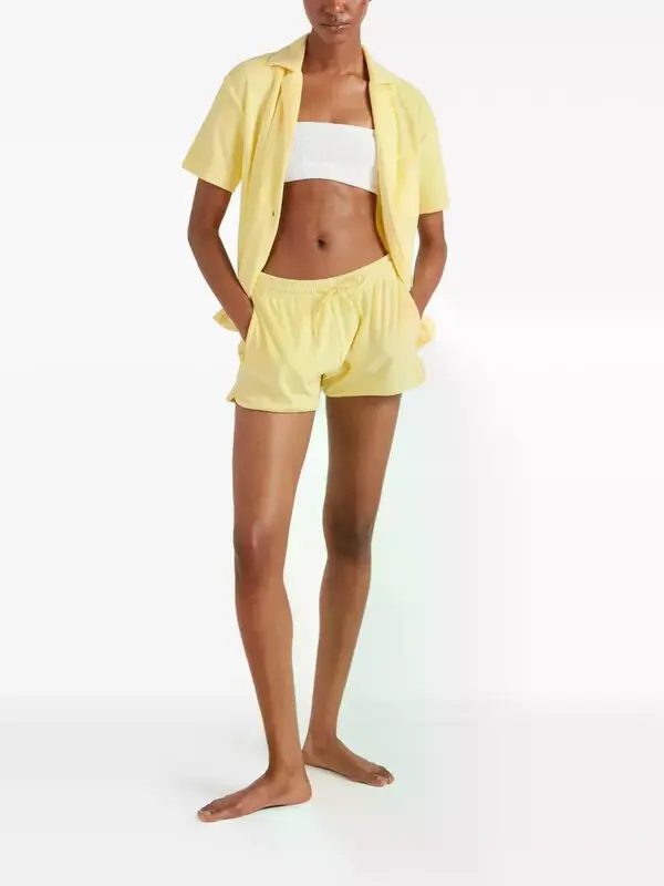 Hunza G Towelling Resort Shirt - Yellow