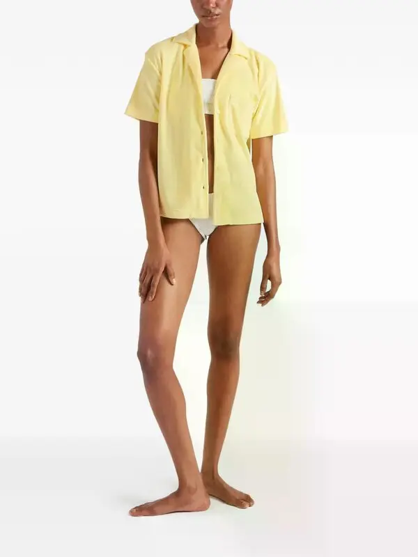 Hunza G Towelling Resort Shirt - Yellow