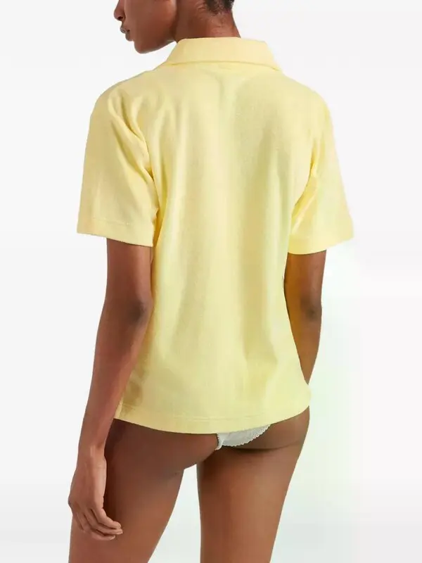 Hunza G Towelling Resort Shirt - Yellow