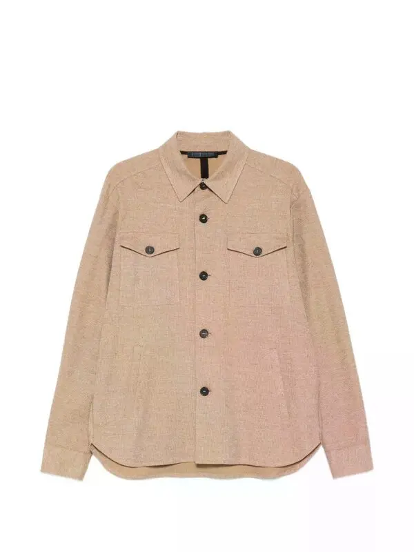 Harris Wharf London Pocket Shirt Jacket - Neutrals