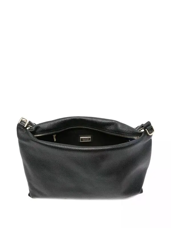 CROMIA Leather Chain Tote Bag - Black