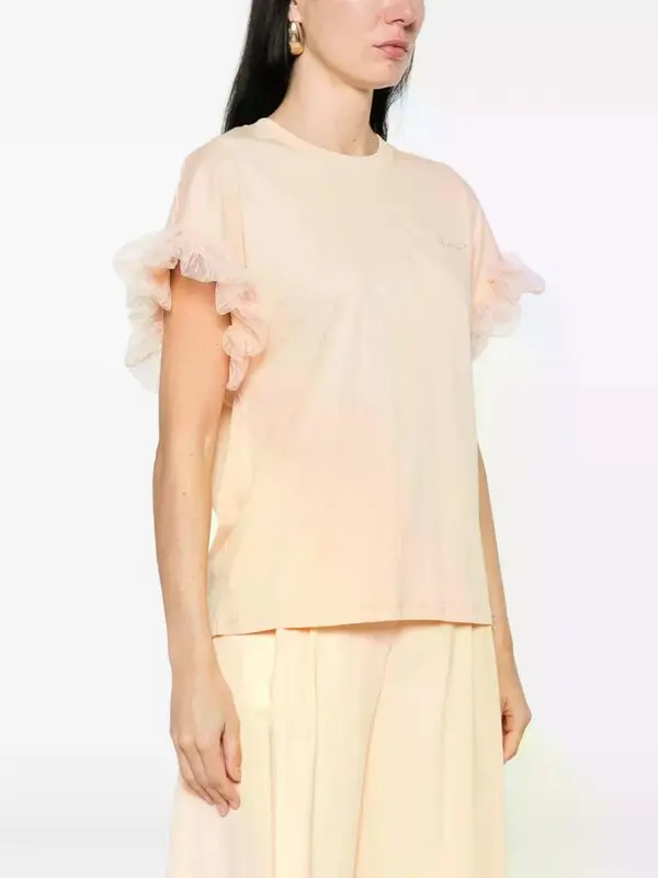 TWINSET Ruffled Sleeve T-shirt