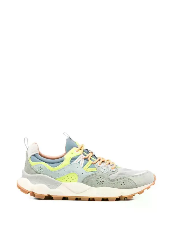 FLOWER MOUNTAIN Yamano 3 Floral-appliqué Sneakers - Grey