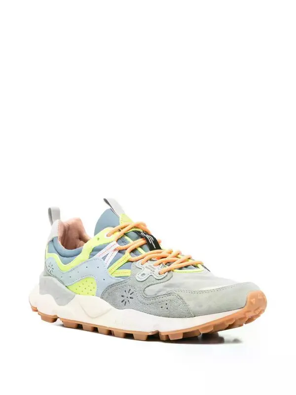 FLOWER MOUNTAIN Yamano 3 Floral-appliqué Sneakers - Grey