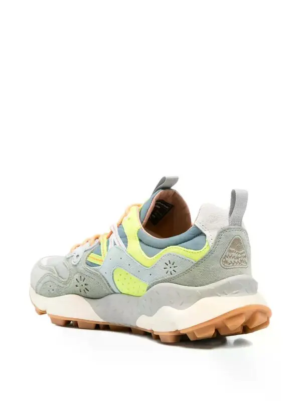 FLOWER MOUNTAIN Yamano 3 Floral-appliqué Sneakers - Grey