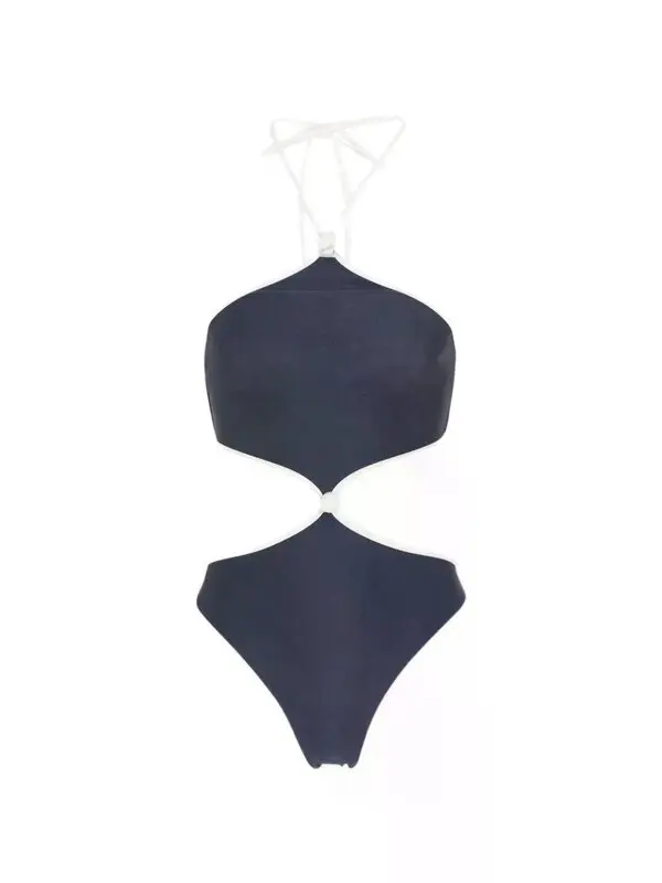 Cult Gaia Cut-out Knotted One-piece Swimsuit - Blue