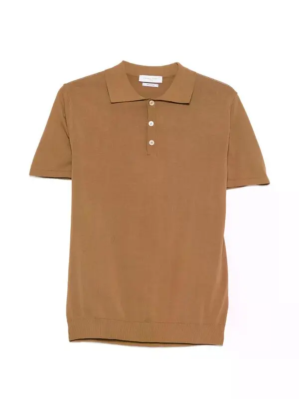 DANIELE FIESOLI Buttoned Polo Shirt - Brown