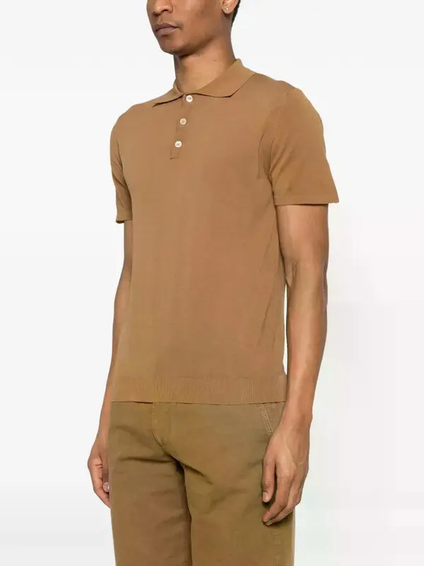 DANIELE FIESOLI Buttoned Polo Shirt - Brown