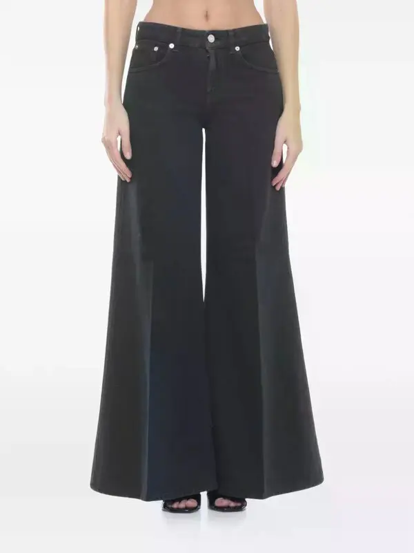 DONDUP Pressed-crease Flared Jeans - Black