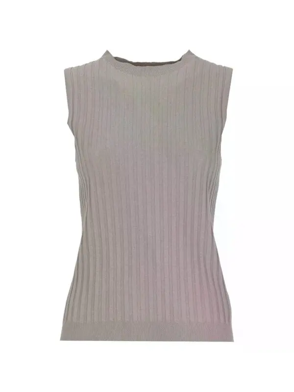 Peserico Ribbed-knit Tank Top - Neutrals