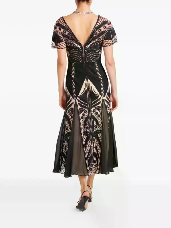 TEMPERLEY LONDON Giselle Geometric Print Dress - Black