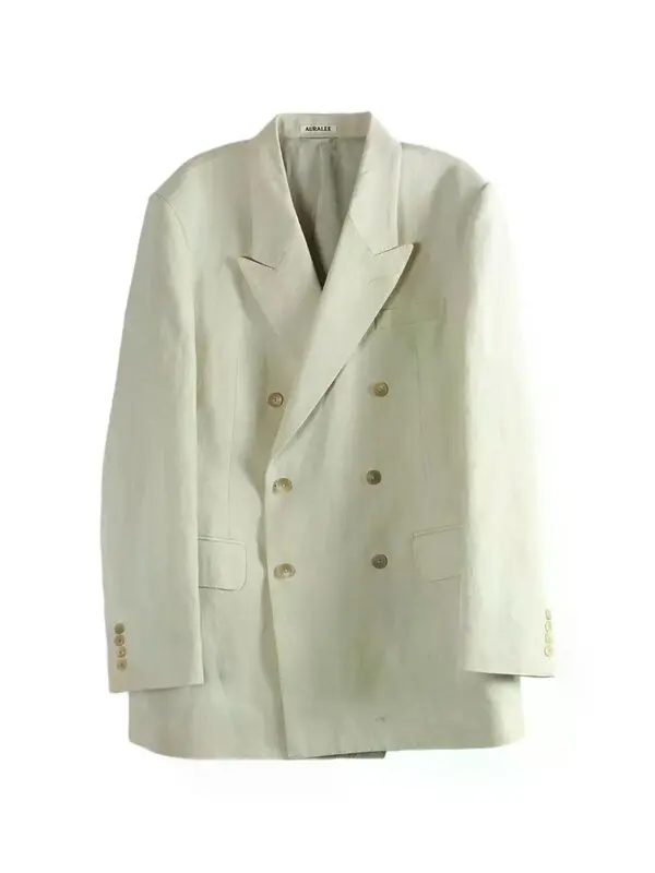 Auralee Double-breasted Blazer - Neutrals