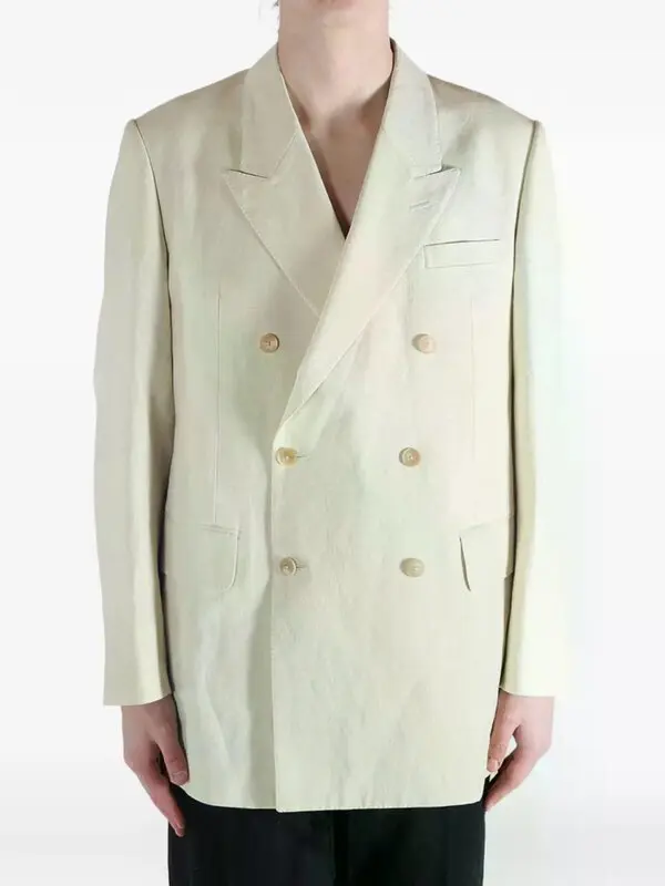 Auralee Double-breasted Blazer - Neutrals