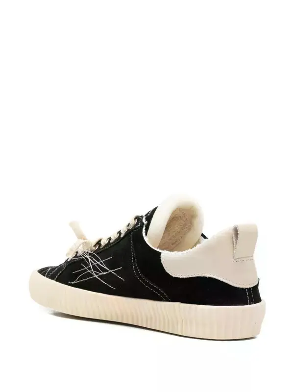 SPRINGA Wavy Suede Sneakers - Black